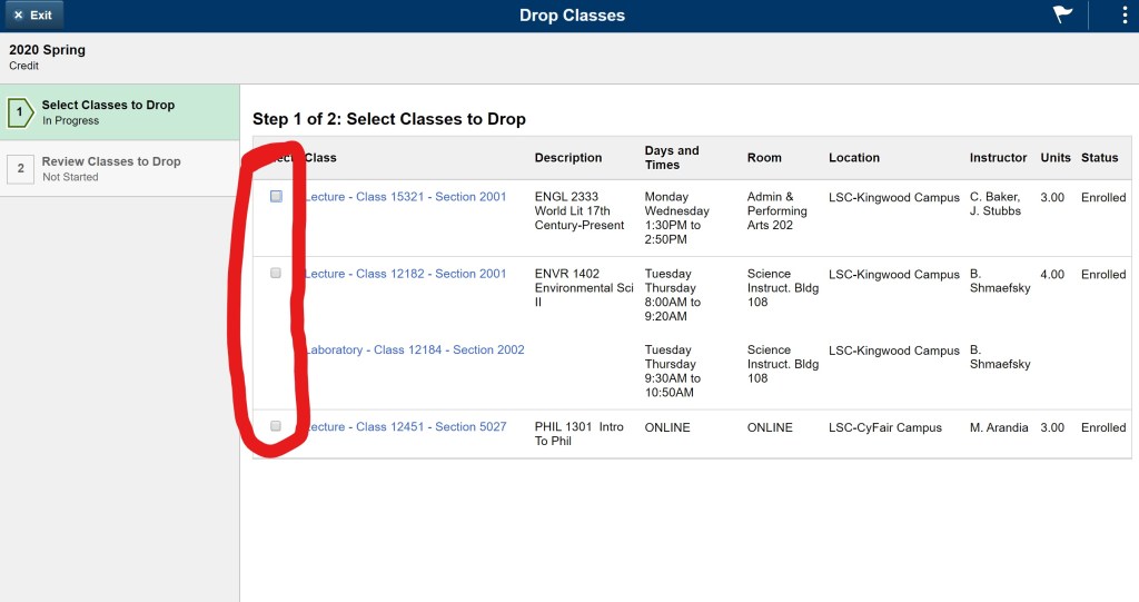 How to Drop Classes Online